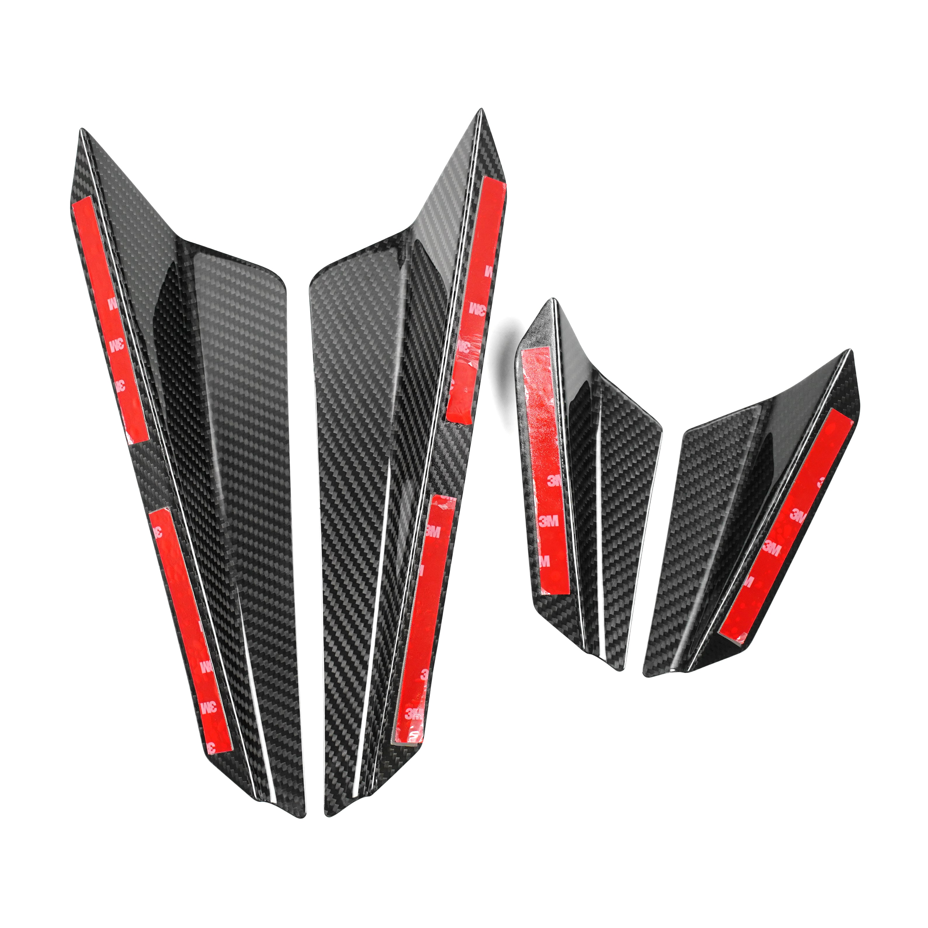 JDMuscle [22-25 WRX] Tanso Dry Carbon Fiber Front Bumper Canards Set o