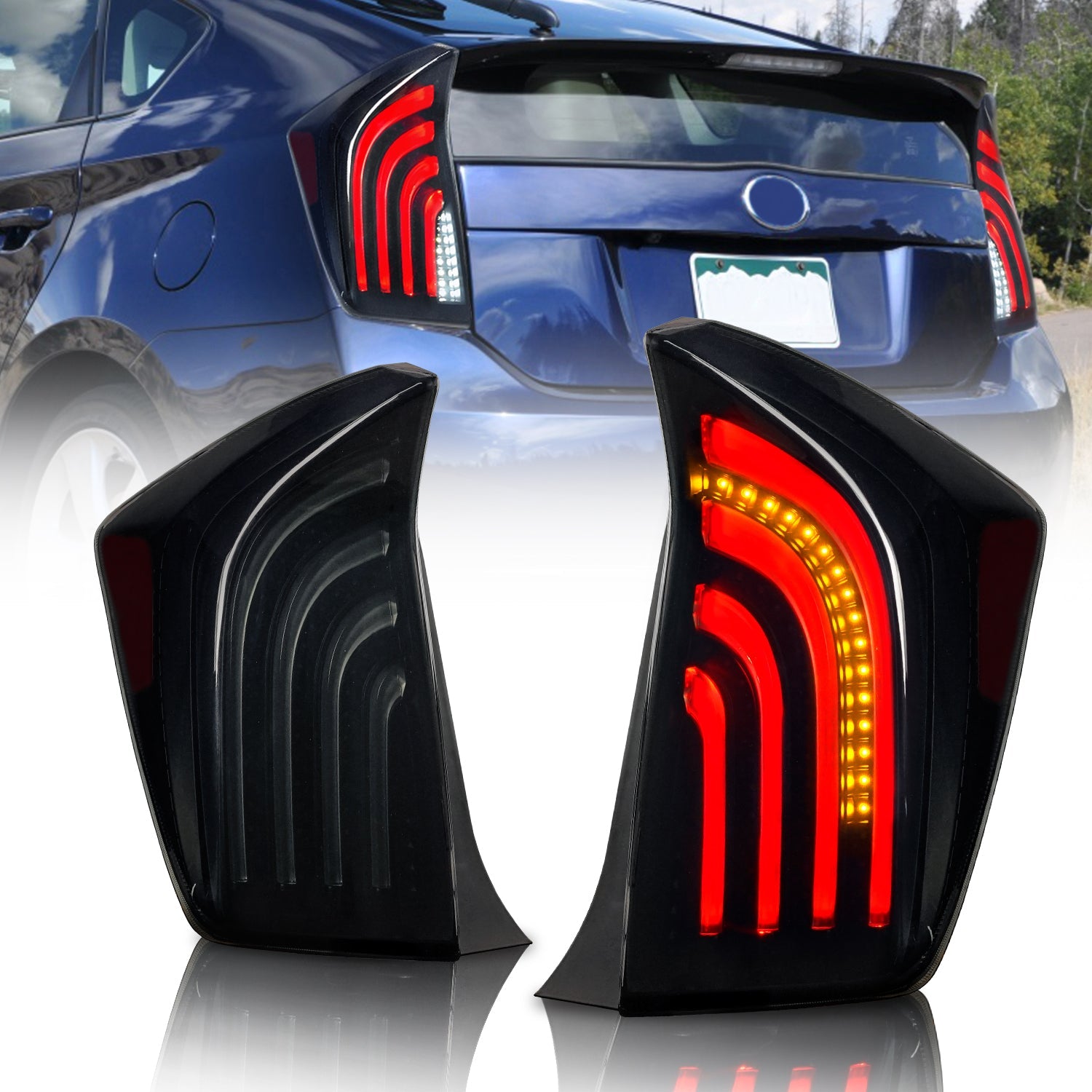 Archaic Full LED Tail Lights Assembly For Toyota Prius 2010-2015 – JDMuscle
