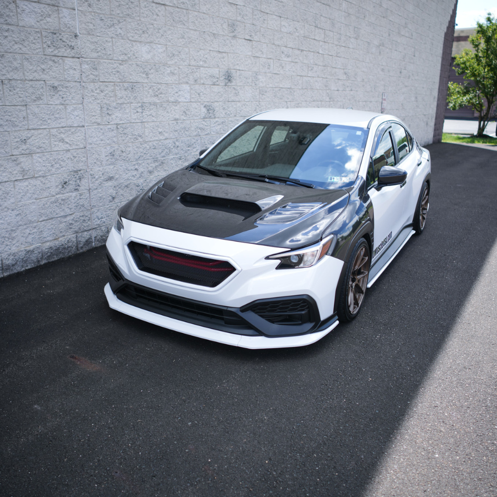 JDMuscle [22-25 WRX] 3-Piece Front Lip V1 Paint Matched / Gloss Black