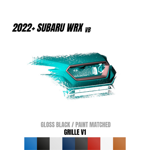 JDMuscle 2022-23 WRX Front Bumper Grille V1 - Gloss Black / Paint Matc ...