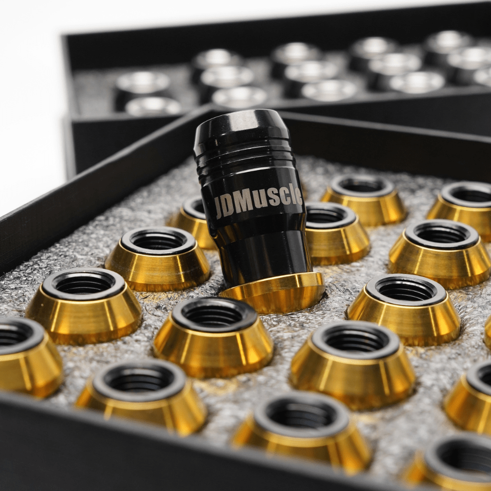 JDMuscle Titanium Lug Nuts 12x1.25 [Universal Fitment-Subaru Nissan In