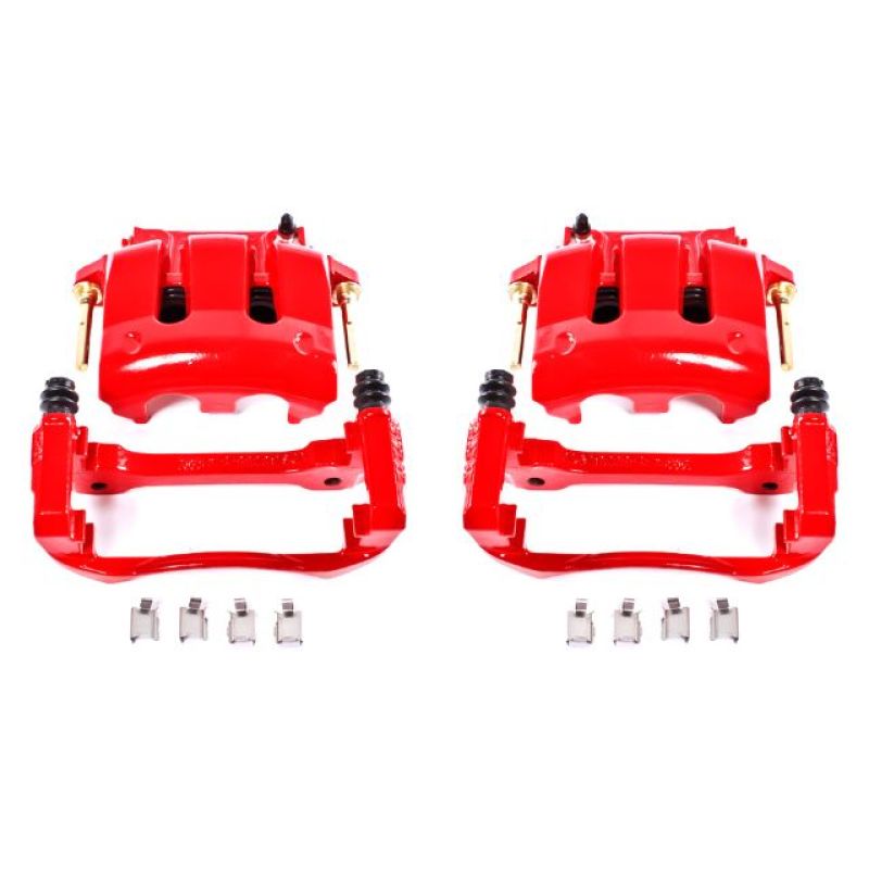 PowerStop Powder Coated Red Brake Calipers for Ford Mustang 2005-2014 ...