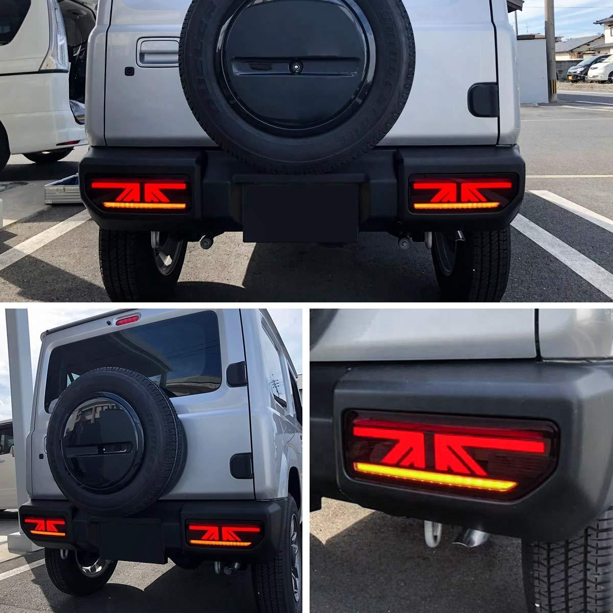 VLAND 2019-up Suzuki Jimny LED Rear Lights Smoked / Red Clear ABS, PMM ...