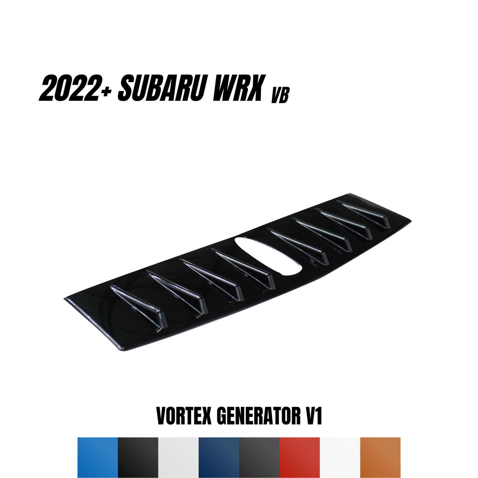 JDMuscle [22-25 WRX] Vortex Generator V1 Paint Matched / Gloss Black