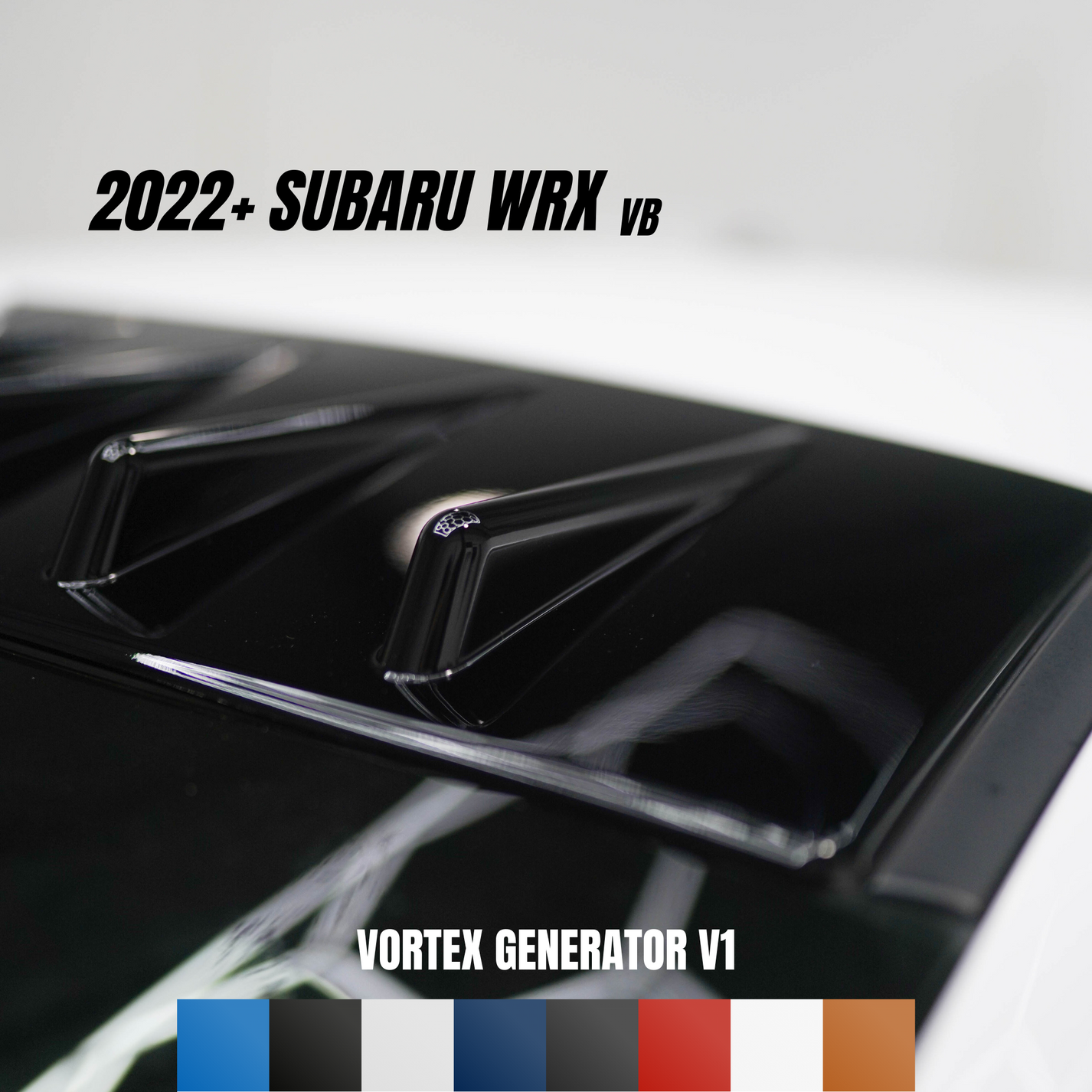 JDMuscle 22-25 WRX Vortex Generator V1 Paint Matched / Gloss Black / A