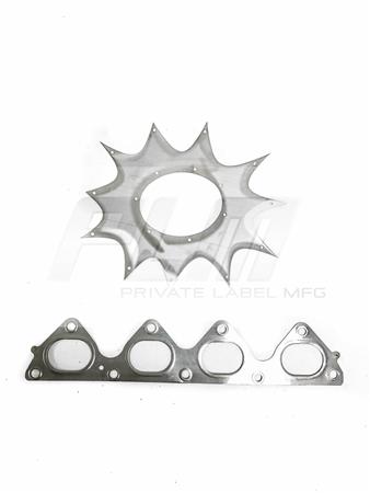 PLM Power Driven B-Series Hood Exit Race Header with 4-1 Megaphone B18 ...