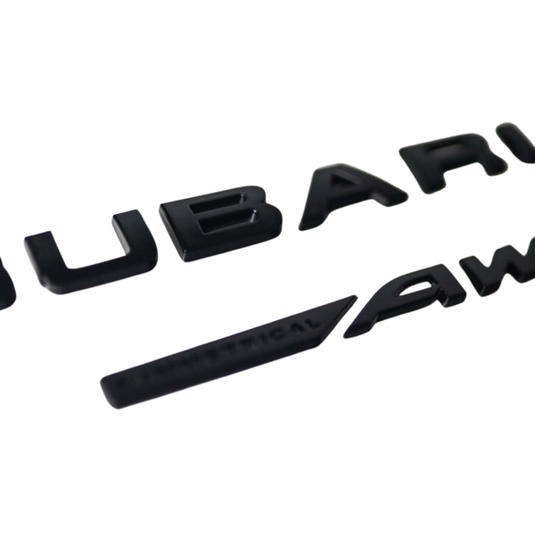 Racing Art Subaru Symmetrical AWD Trunk Emblem - Black/Red/Neon Yellow ...