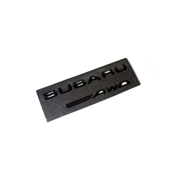 Racing Art Subaru Symmetrical AWD Trunk Emblem - Black/Red/Neon Yellow ...