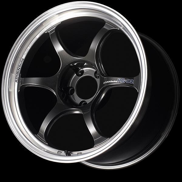 Advan RG-D2 17x7.5 +38 5x100 Machining & Black Gunmetallic Wheel - Uni ...