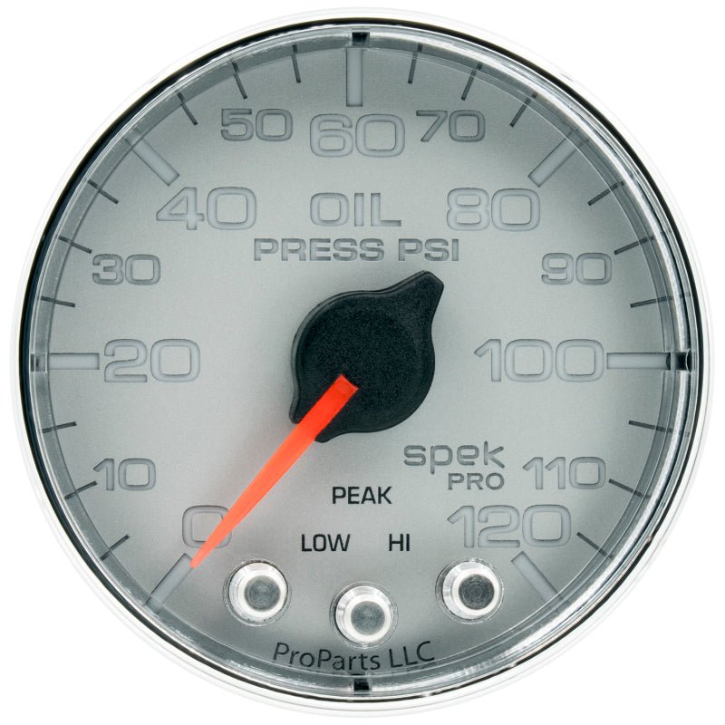 Autometer Spek-Pro Gauge Oil Press 2 1/16in 120psi Stepper Motor W/Pea ...