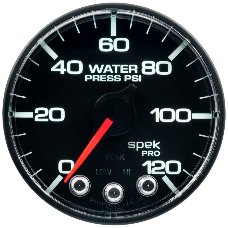 Autometer Spek-Pro Gauge Water Pressure 2 1/16in 120psi Stepper Motor ...