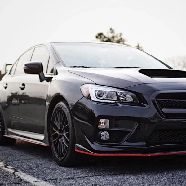 JDMuscle OEM / STI Style Aero Kit Gloss Black with Red Accent for 2015 ...