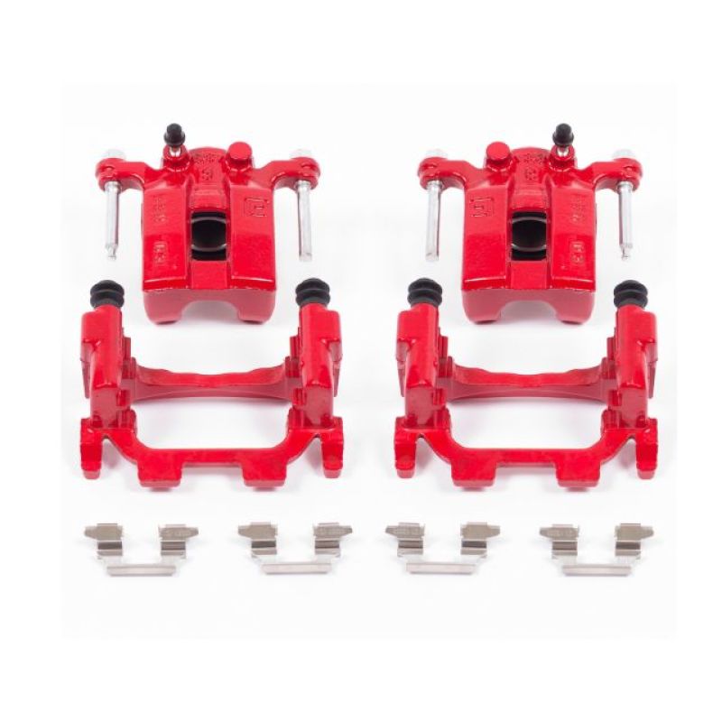Power Stop Rear Red Calipers w/ Brackets Pair Infiniti G25 2011-2012 ...