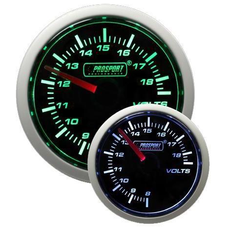 Prosport Performance 52mm Volt Gauge - Green/White - Universal – JDMuscle