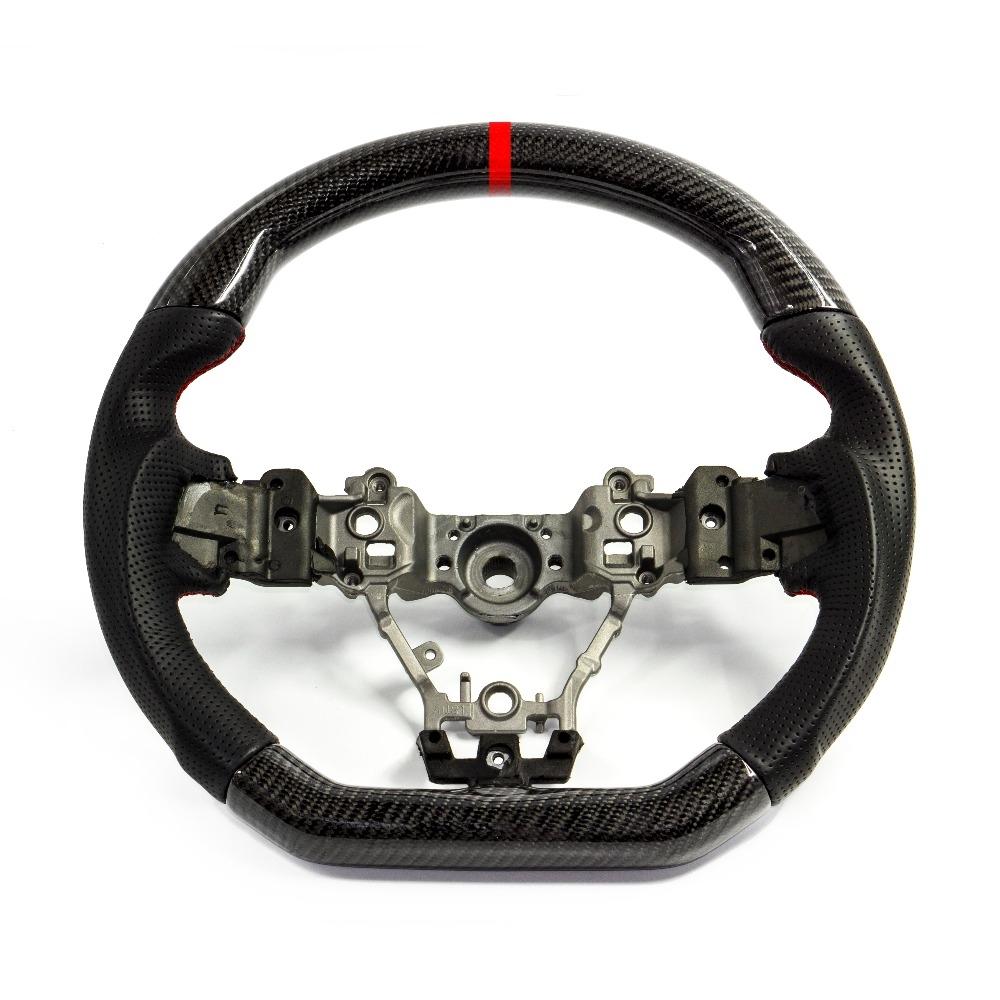 Racing Art [15-21 WRX/STI] Carbon Fiber Steering Wheel - Leather/Suede ...