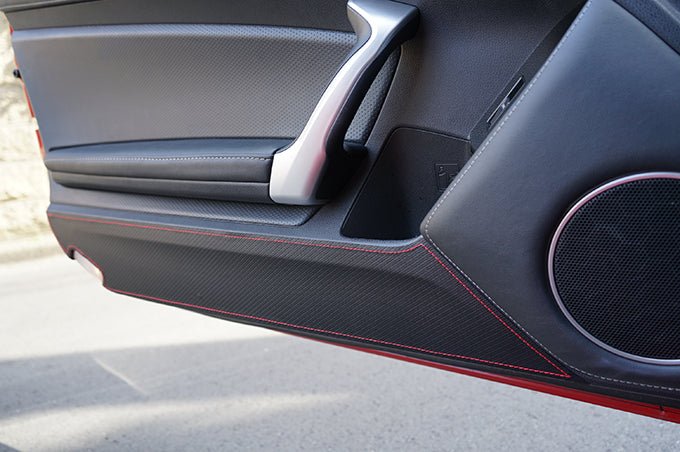 Revel 13+ BRZ/FRS/86 GT Design Kick Panel Cover | Red Stitch 2pc/set ...