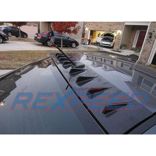 Rexpeed Carbon Fiber Vortex Generator w/ Flat Roof Mitsubishi Evo X 20 ...