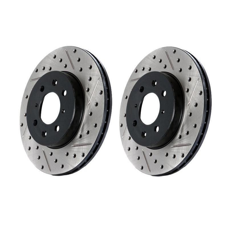 StopTech [05-17 STI] Slotted + Drilled Front Right Brake Rotor – JDMuscle